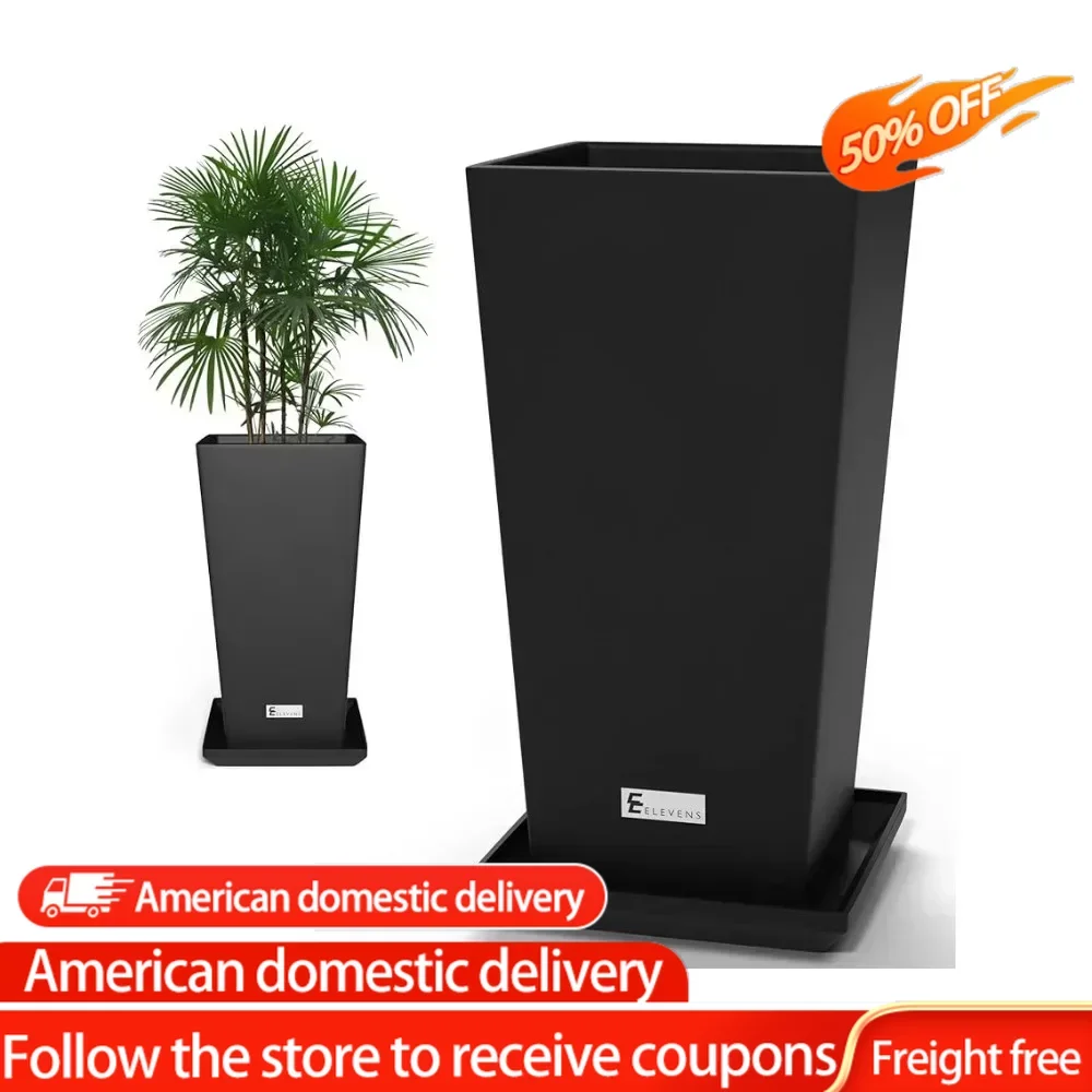 Outdoor-Planter-Larger-Flower-Pots-Indoor-Taper-Garden-V-Shape-Tall ...