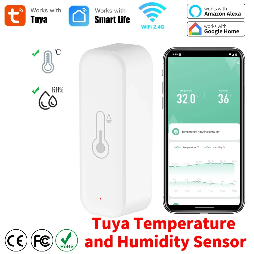 Tuya-Wifi-Temperatur-und-Luft-feuchtigkeit-Smart-Home-Thermometer ...