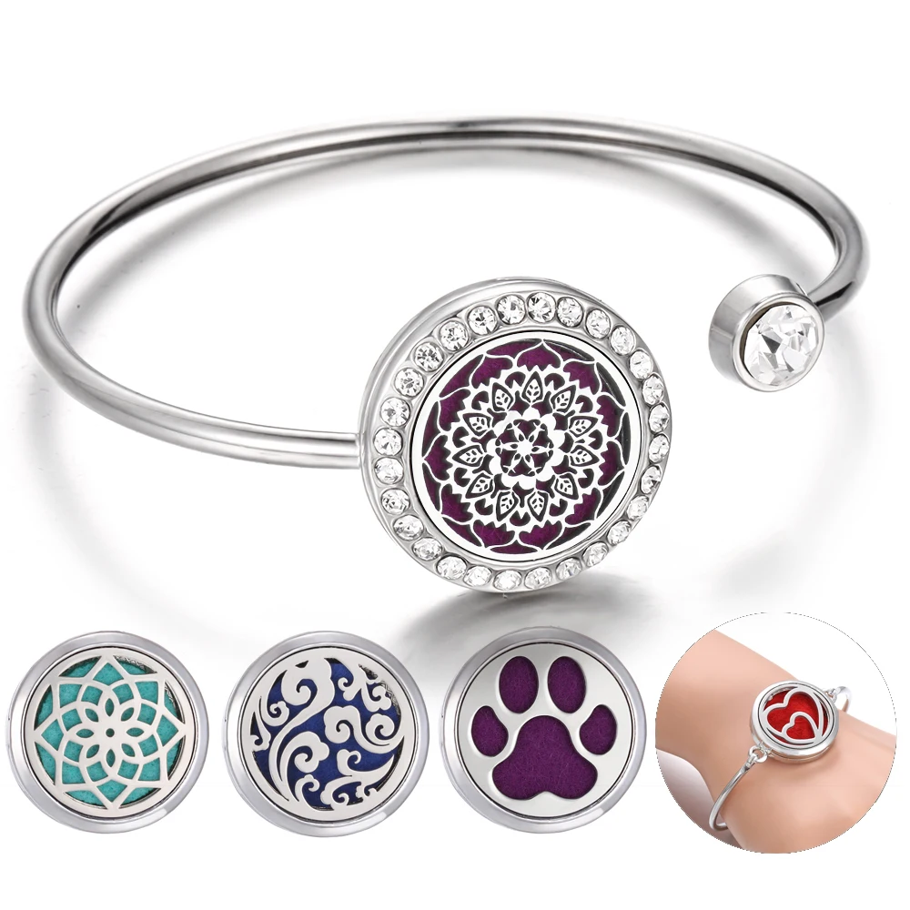 Aromatherapy-Jewelry-Diffuser-Bracelet-Cuff-Bangle-Aroma-Perfume ...