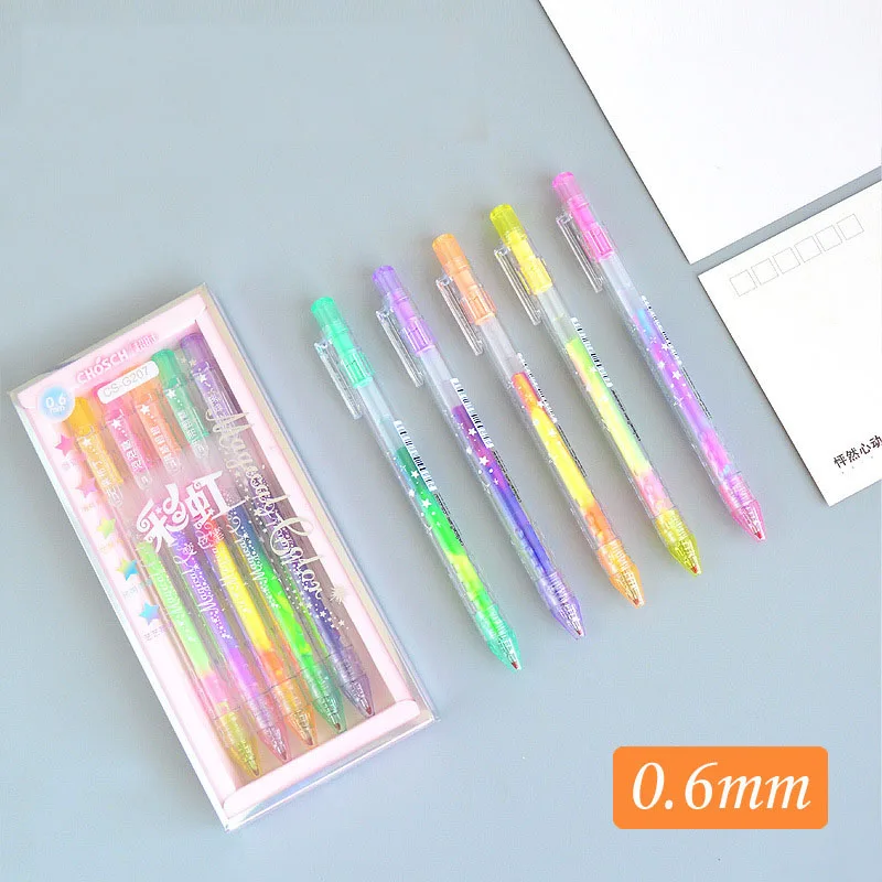 5-Pcs-Set-Magic-Color-Changing-Gel-Pen-Rainbow-Gradient-Press-Colored ...