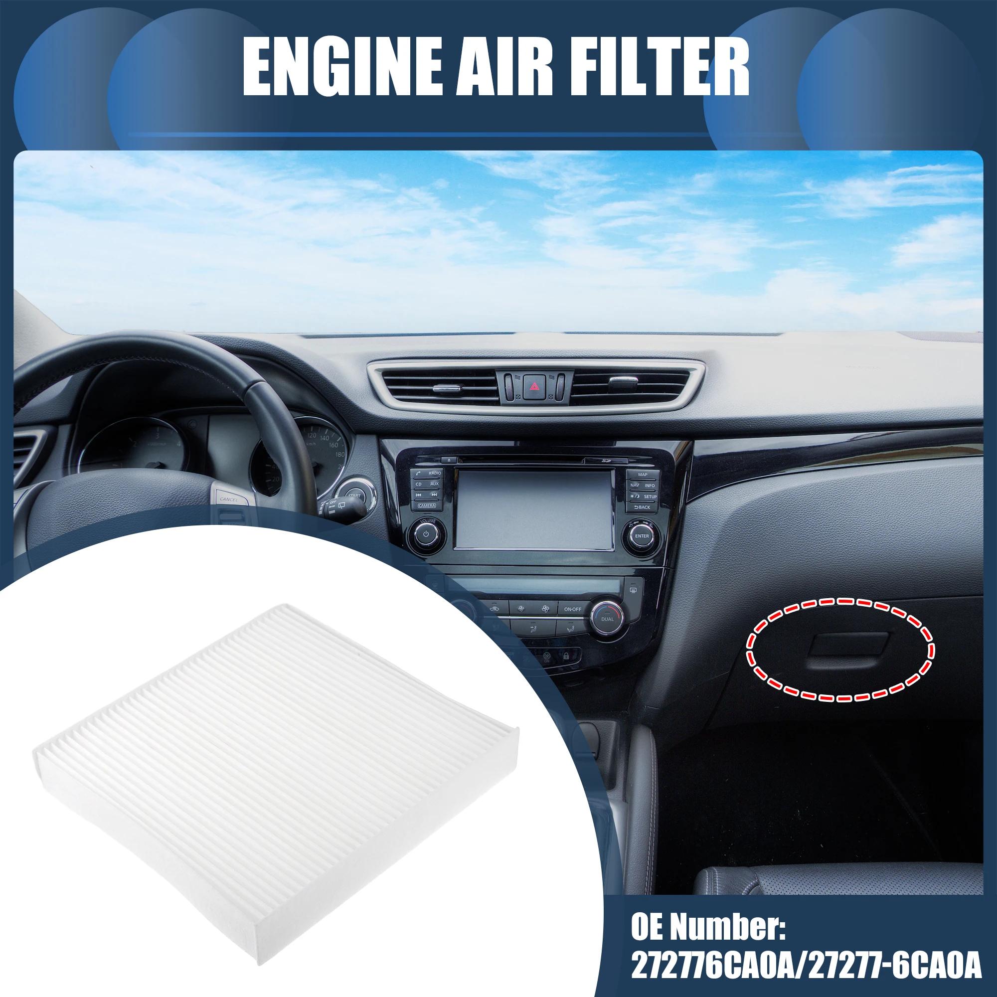X Autohaux Auto Air Intake Filter 272776CA0A for NISSAN ALTIMA SENTRA ...