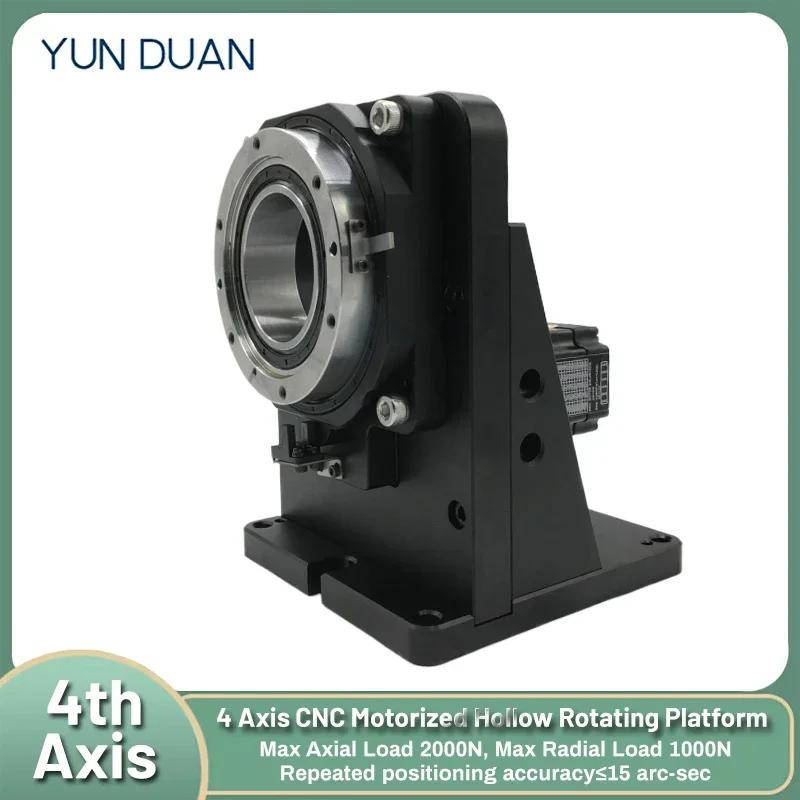 Fourth-4th-Axis-Motorized-Hollow-Rotating-Table-Angle-Adjustment-Table ...