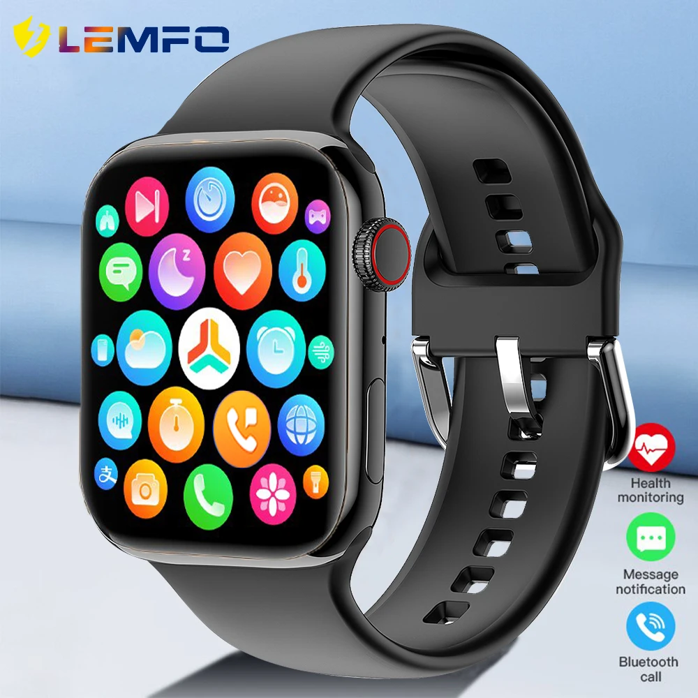 LEMFO-Smart-Watch-For-Men-Women-Full-Touch-Screen-Bluetooth-Call ...