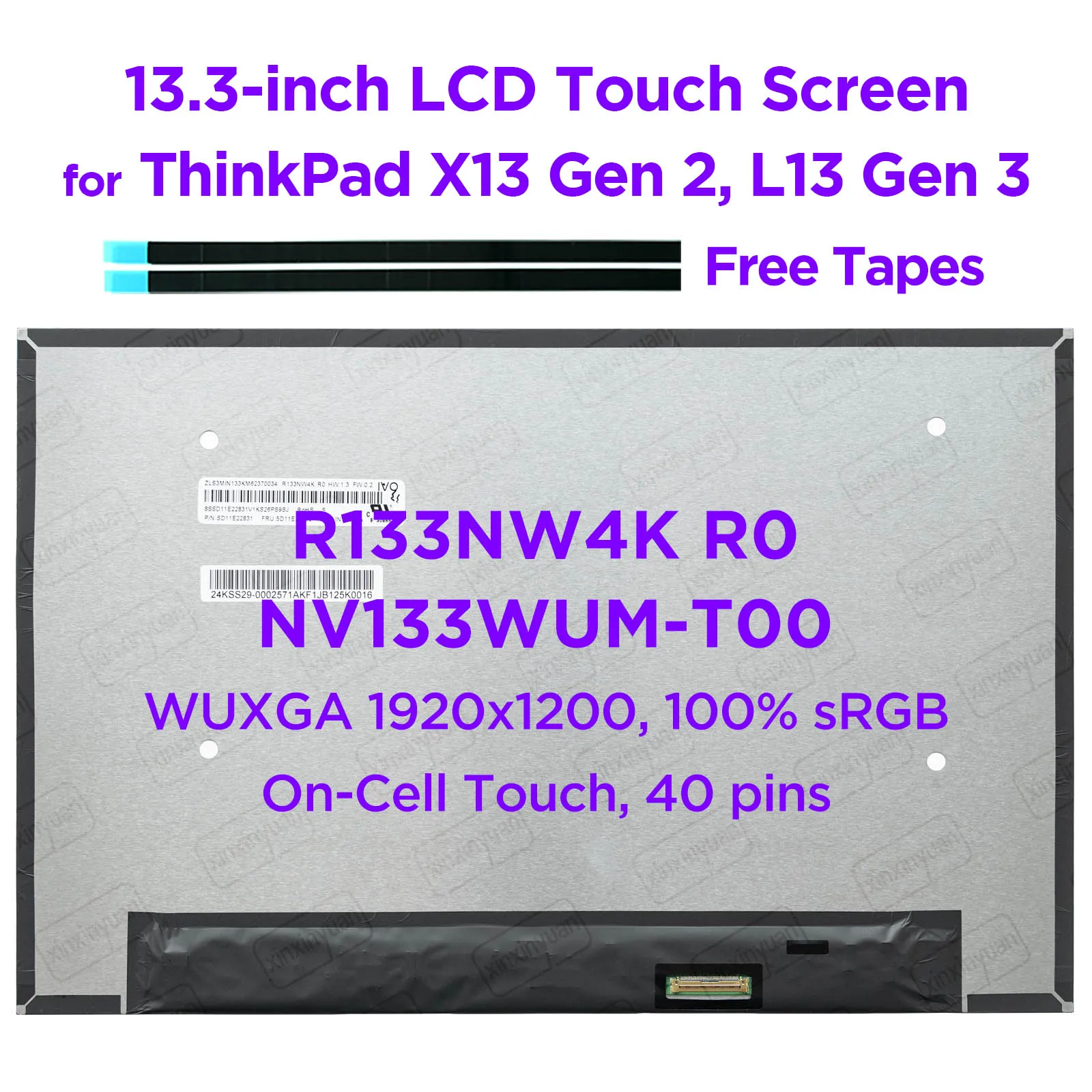 13-3-Laptop-LCD-Touch-Screen-R133NW4K-R0-NV133WUM-T00-for-Lenovo ...