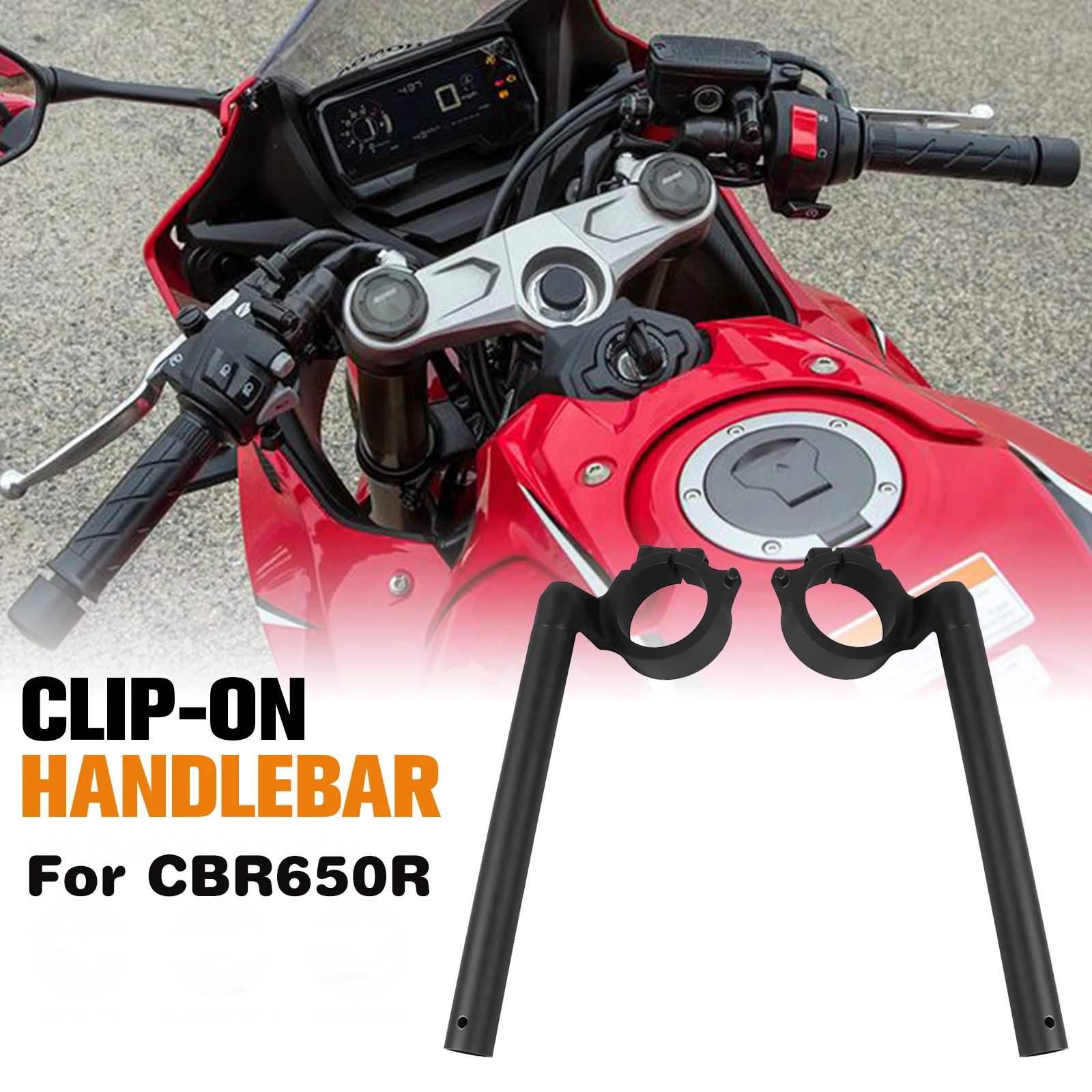 48mm Fork Tube Clip-On Handlebars Motorcycle Clip Ons Handle Bar Grips ...
