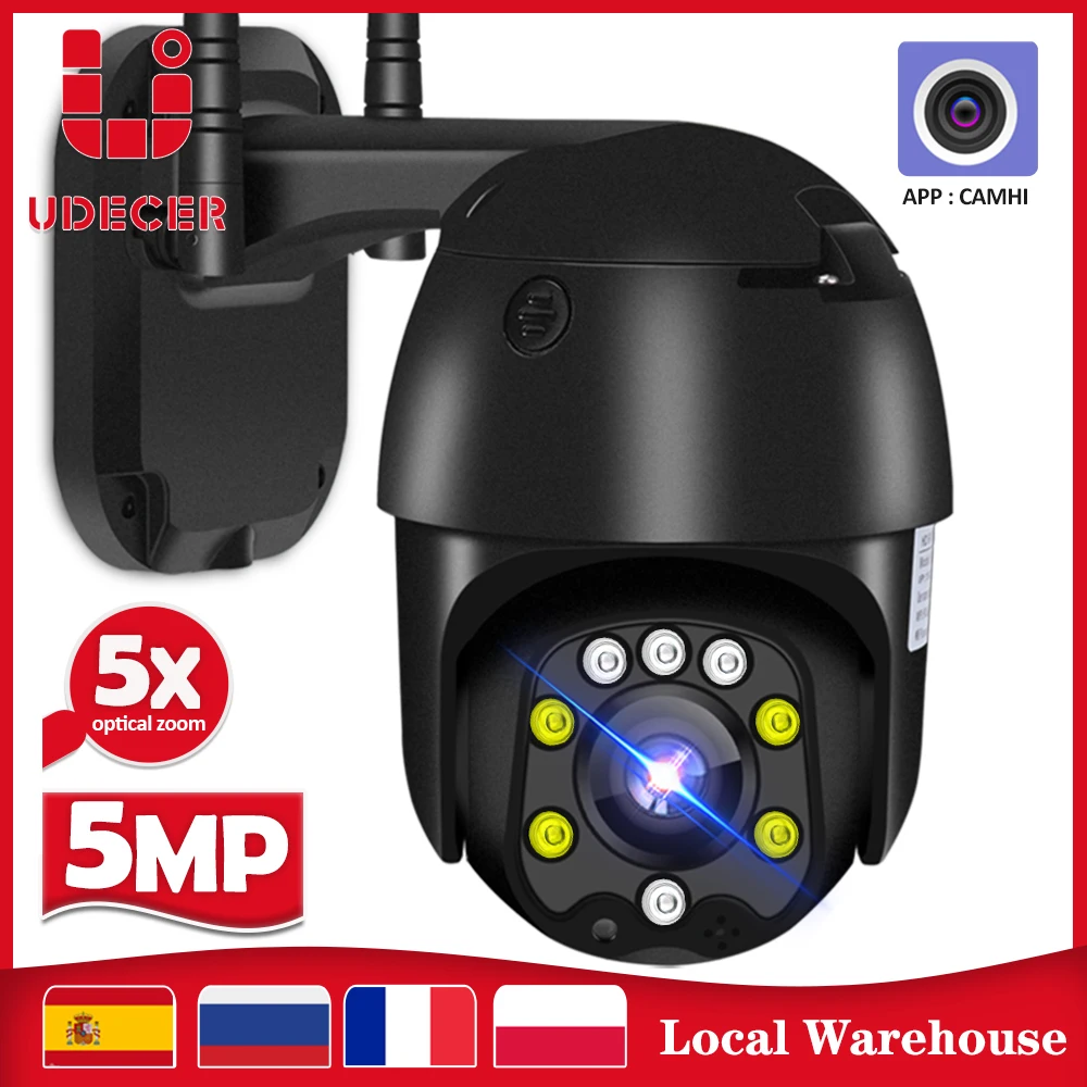 Ip Camera 5mp 1080p Hd 5x Zoom Security Ptz Speed Dome Wifi Camera ...
