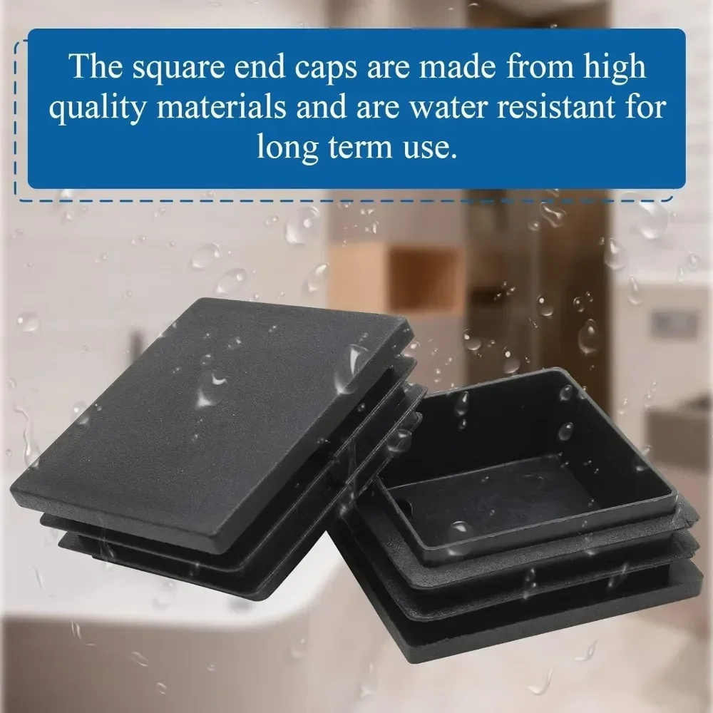 50MM square tube end cap plastic plug black plug square plug Furniture ...