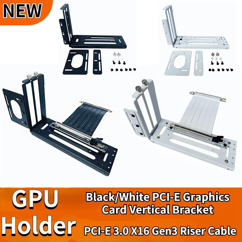 Placa-gr-fica-ATX-Riser-preto-e-branco-suporte-vertical-do-Kickstand ...