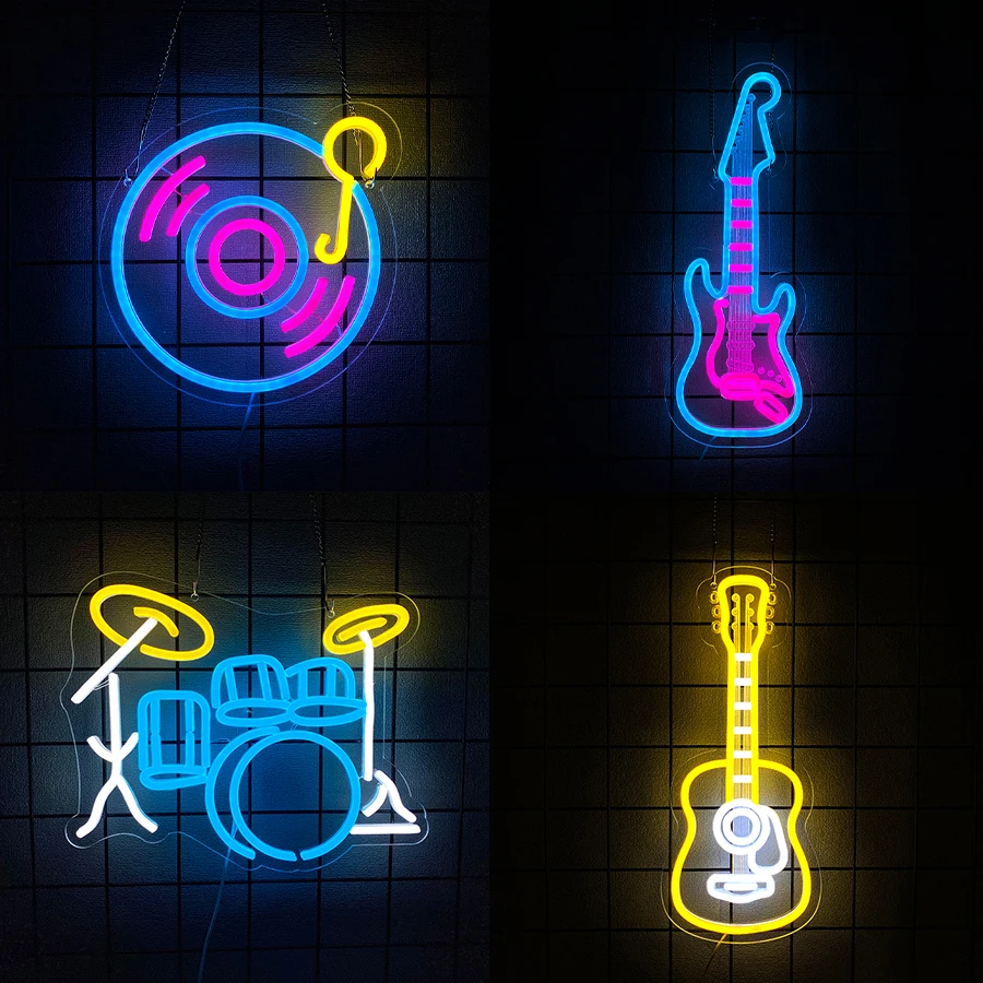 Music Series Neon Sign For Wall Decor,Led Neon Light For Bedroom,Bar ...