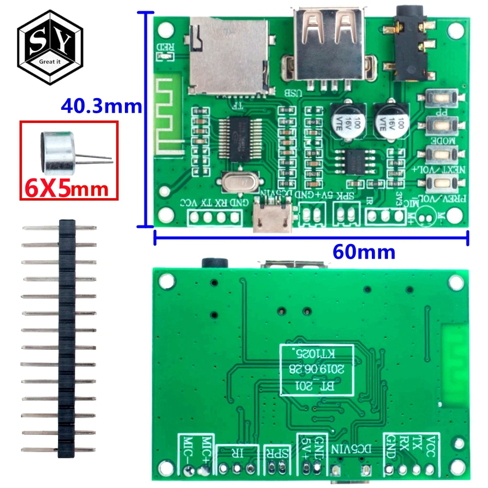 Bt201 Dual Mode 5.0 Bluetooth Lossless Audio Power Amplifier Board ...