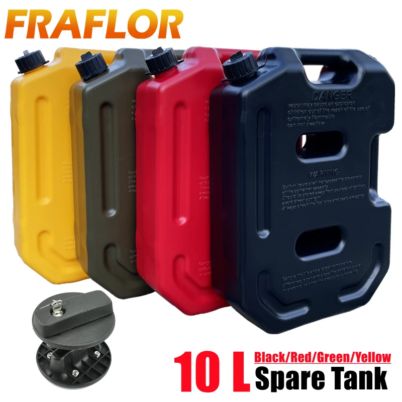 10L Liter Jerrycan Practical Long-Haul Gasoline Diesel Fuel Tank Can ...