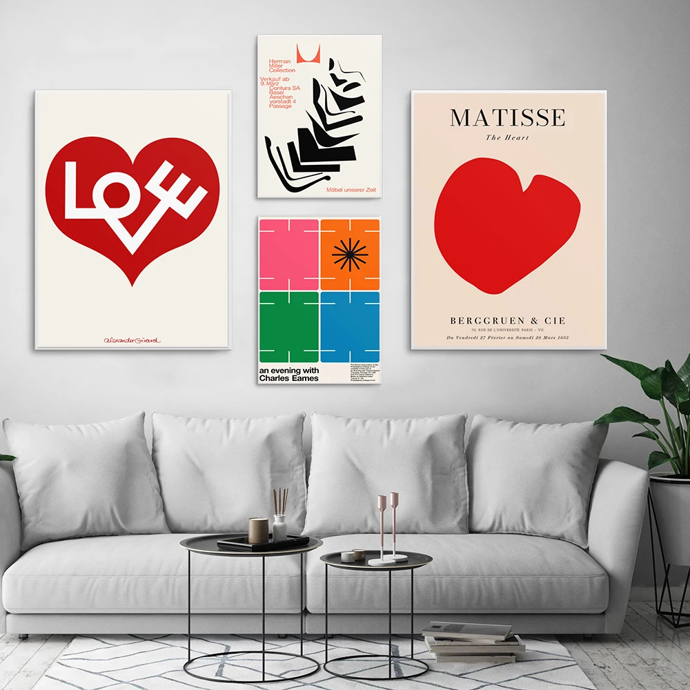 Henri Matisse Love Heart Painting Poster Print Minimalism Exhibition ...