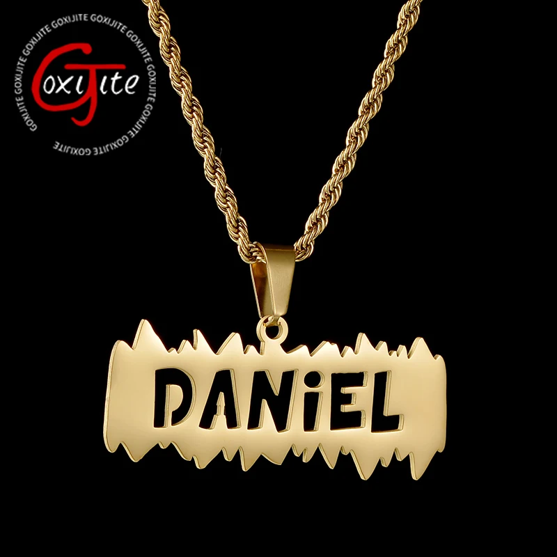 Goxijite-Personalized-Name-Necklace-For-Women-Men-Stainless-Steel ...