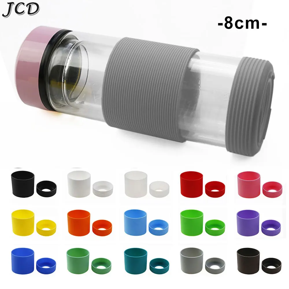 JCD 8cm 1Set Threaded Silicone Cup Bottom Protective Cover Water Cup ...