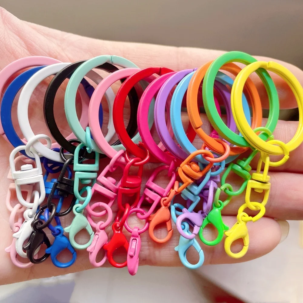 10pcs-Keyring-Lobster-Clasp-Hook-With-Rotating-Buckle-For-Diy-Jewelry ...