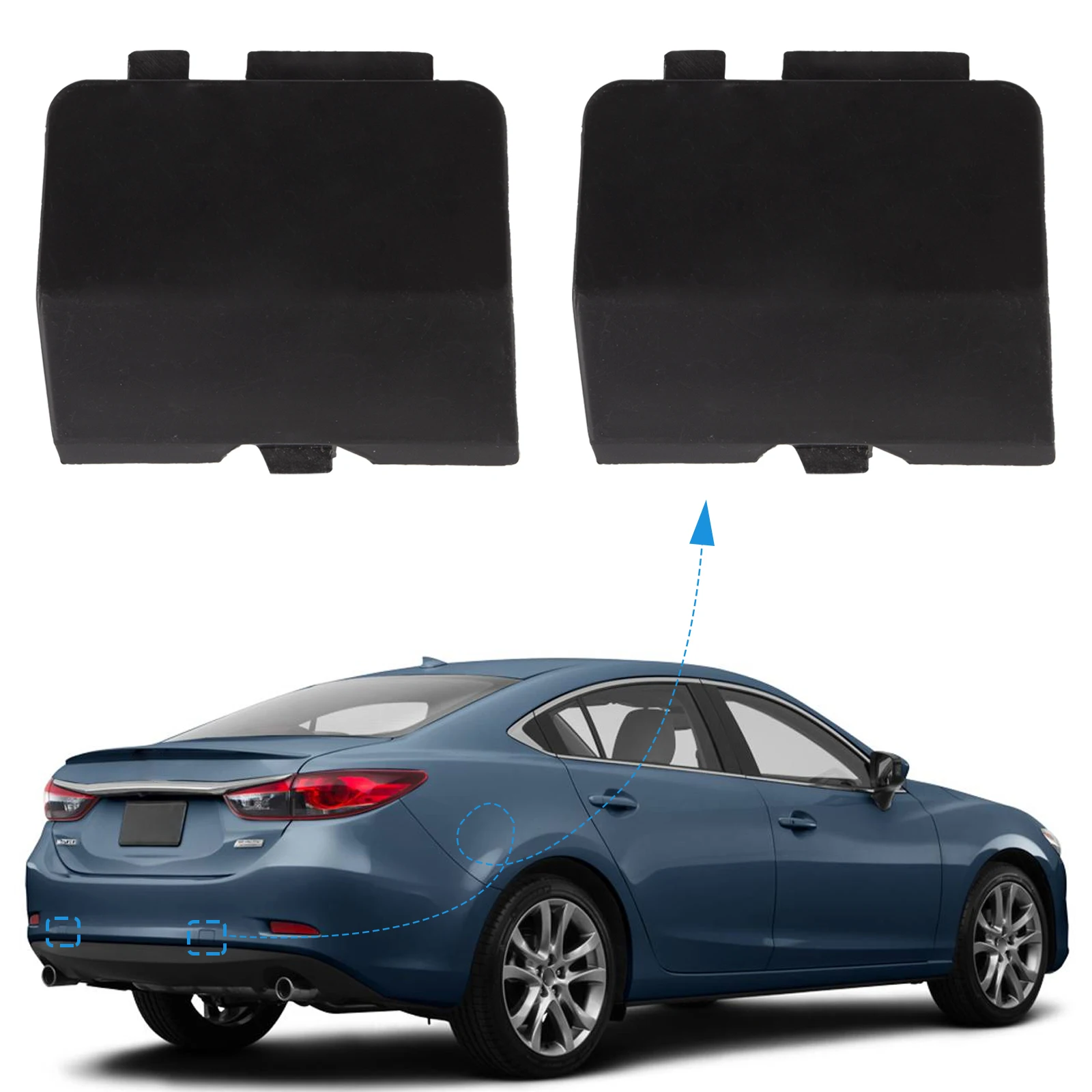 Rear-Bumper-Tow-Hook-Cover-Cap-Fit-For-MAZDA-6-Atenza-Accessories-2013 ...