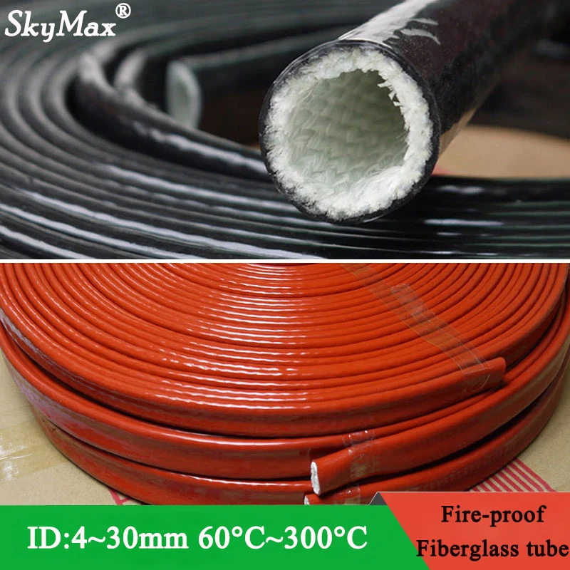 High Temperature Resistant Fiberglass Tube Silicone Resin Coated Glass ...