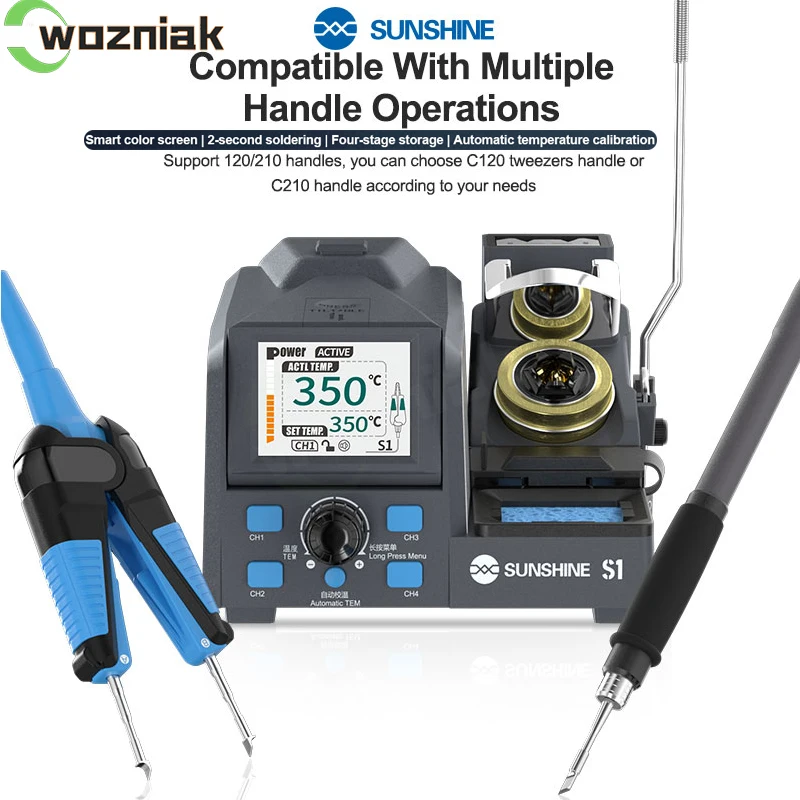 SUNSHINE-S1-Intelligent-Precision-Soldering-Station-Tweezers-Rework ...