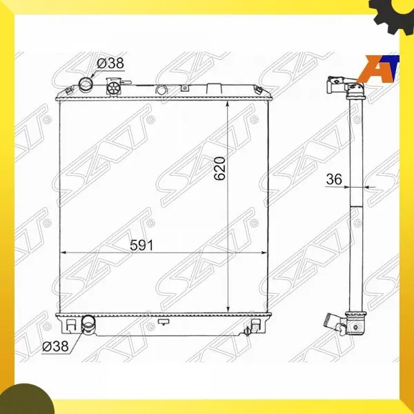 Radiator Isuzu Elf/forward 2004 sat is0002 8 for Car Truck Hot Rod Auto ...