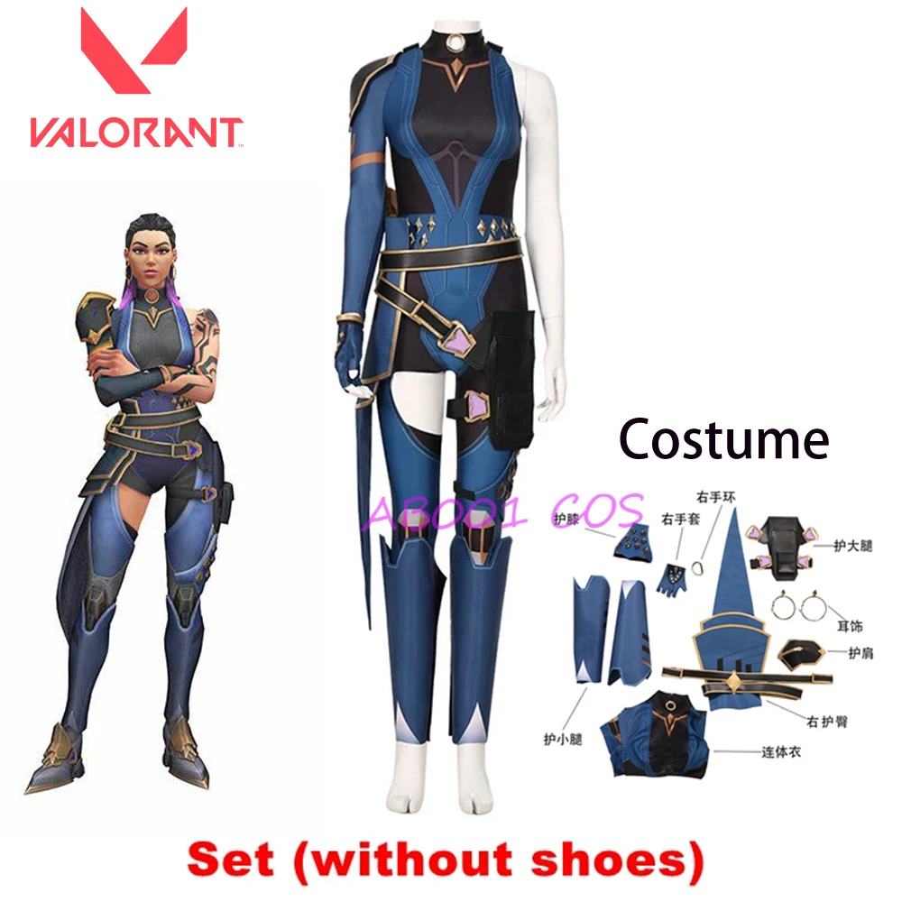 Jogo valorant reyna cosplay macacão halloween trajes das mulheres de ...