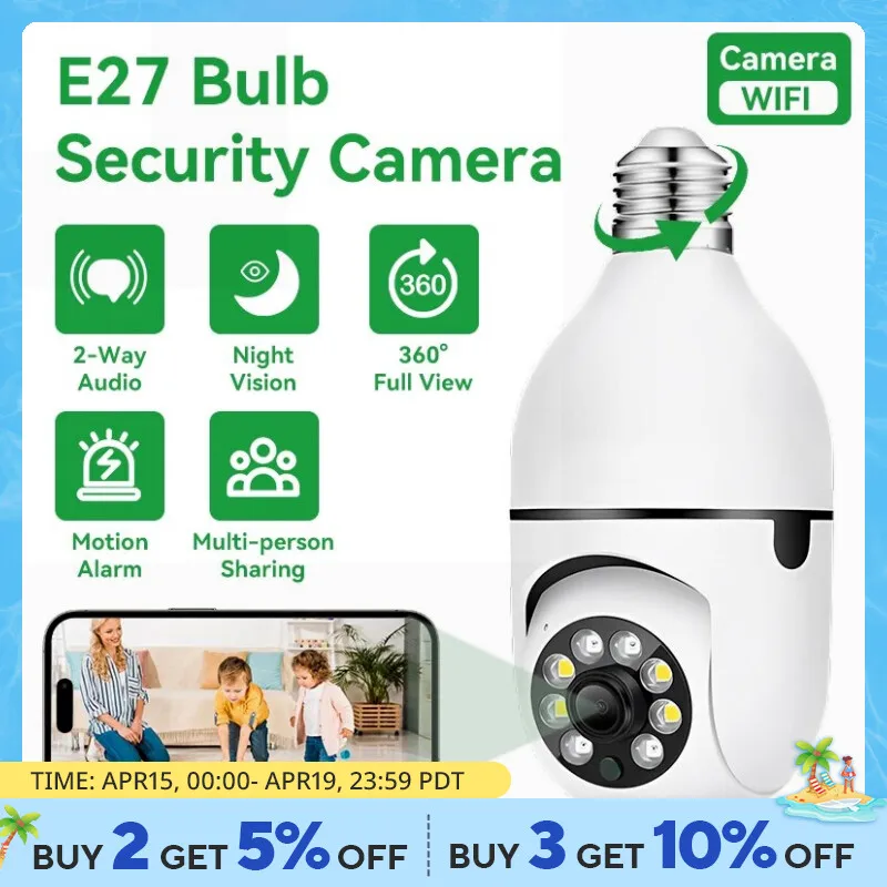 E27-Bulb-Camera-Wifi-Surveillance-Camera-Indoor-1MP-Full-Color-Night ...