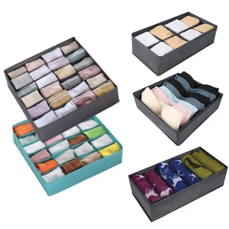 24grids Underwear Socks Storage Box Cabinet Drawer Organizer Socks ...