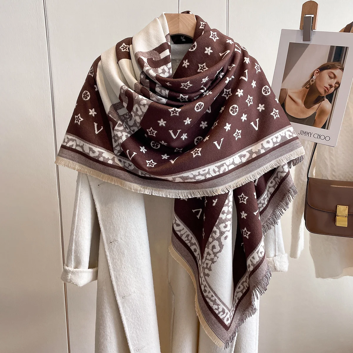 Thick Shawl Wrap Head Scarf for Women Luxury Winter Warm Cashmere ...
