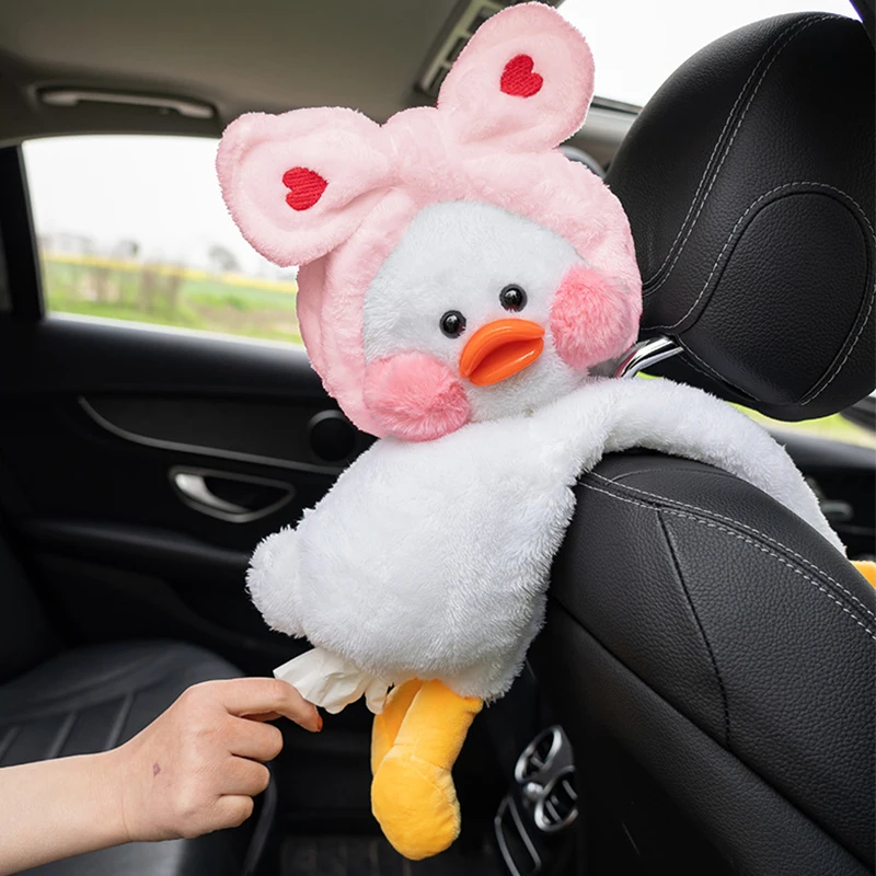 Creative-car-tissue-box-cute-duck-down-doll-tissue-box-drawer-box ...