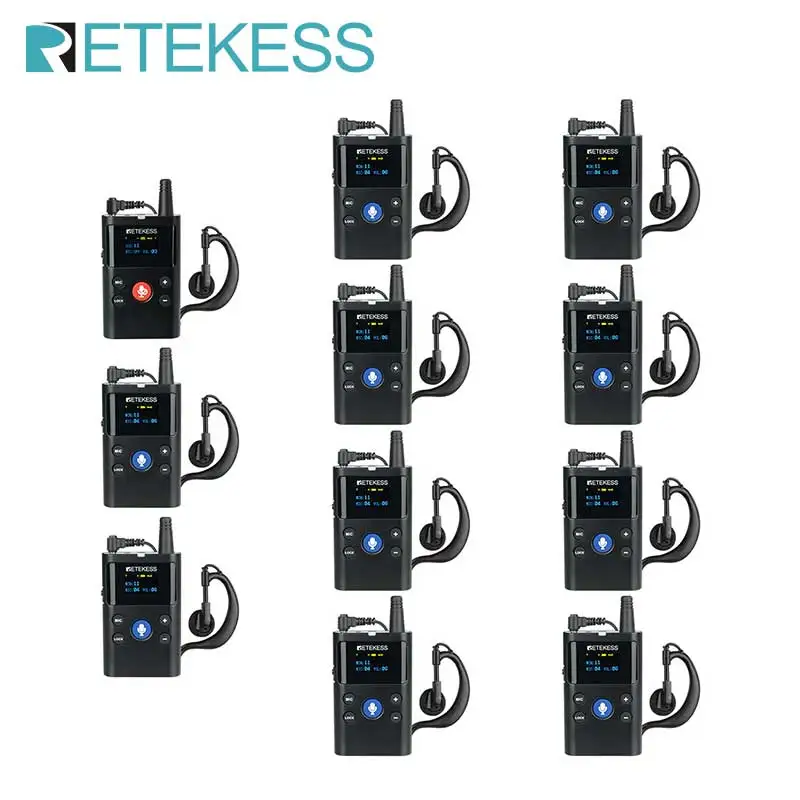Retekess-TT126-Two-way-Wireless-Tour-Guide-System-Transmitter-Receiver-For-Riding-Excursion ...