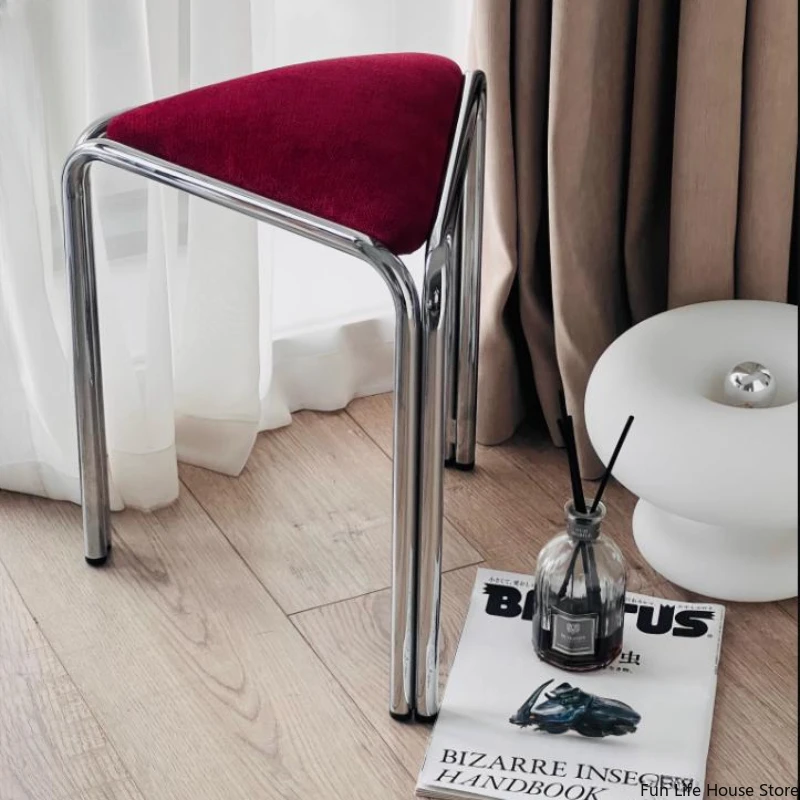 Medieval-Dressing-Stool-Stainless-Steel-Bauhaus-Triangle-Stool ...