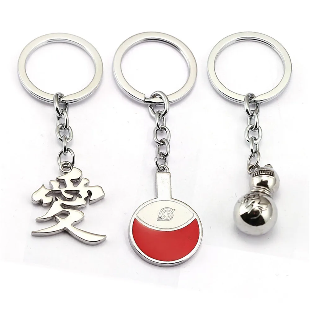 Anime-Naruto-Gaara-Gourd-Konoha-Ninja-Love-Logo-Sasuke-Uchiha-Keychain ...
