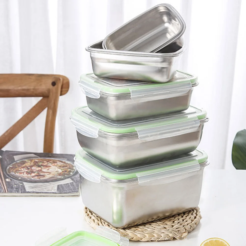 Stainless Steel Insulated Lunch Box With Sealing Lid Food Storage ...