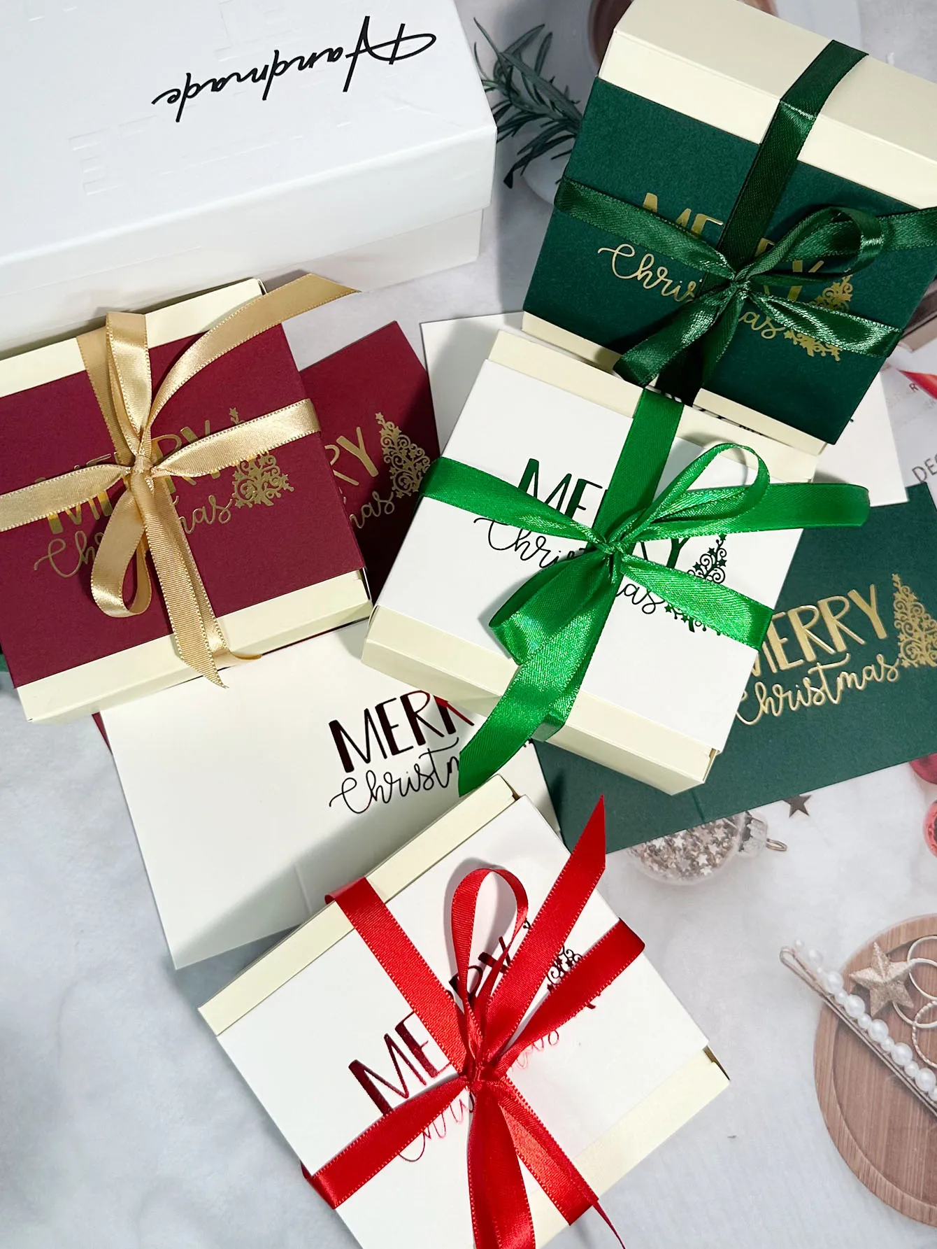 Merry Christmas Candy Boxes Bags Xmas Santa Claus Gift Box Party ...