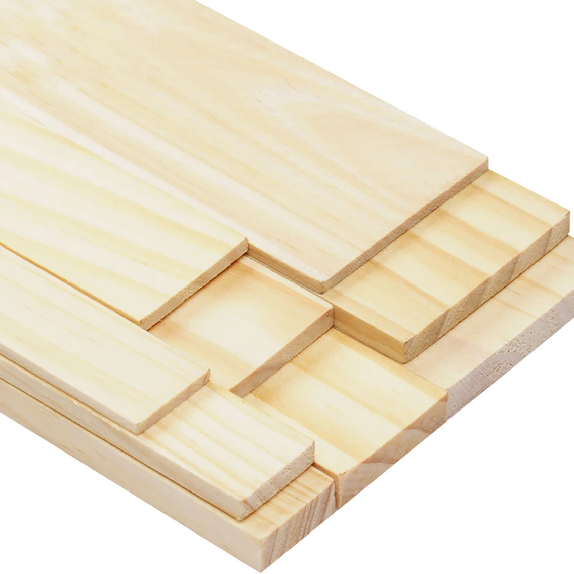 1-20pcs Rectangular Wood Strip Solid Pine board DIY Model Material ...