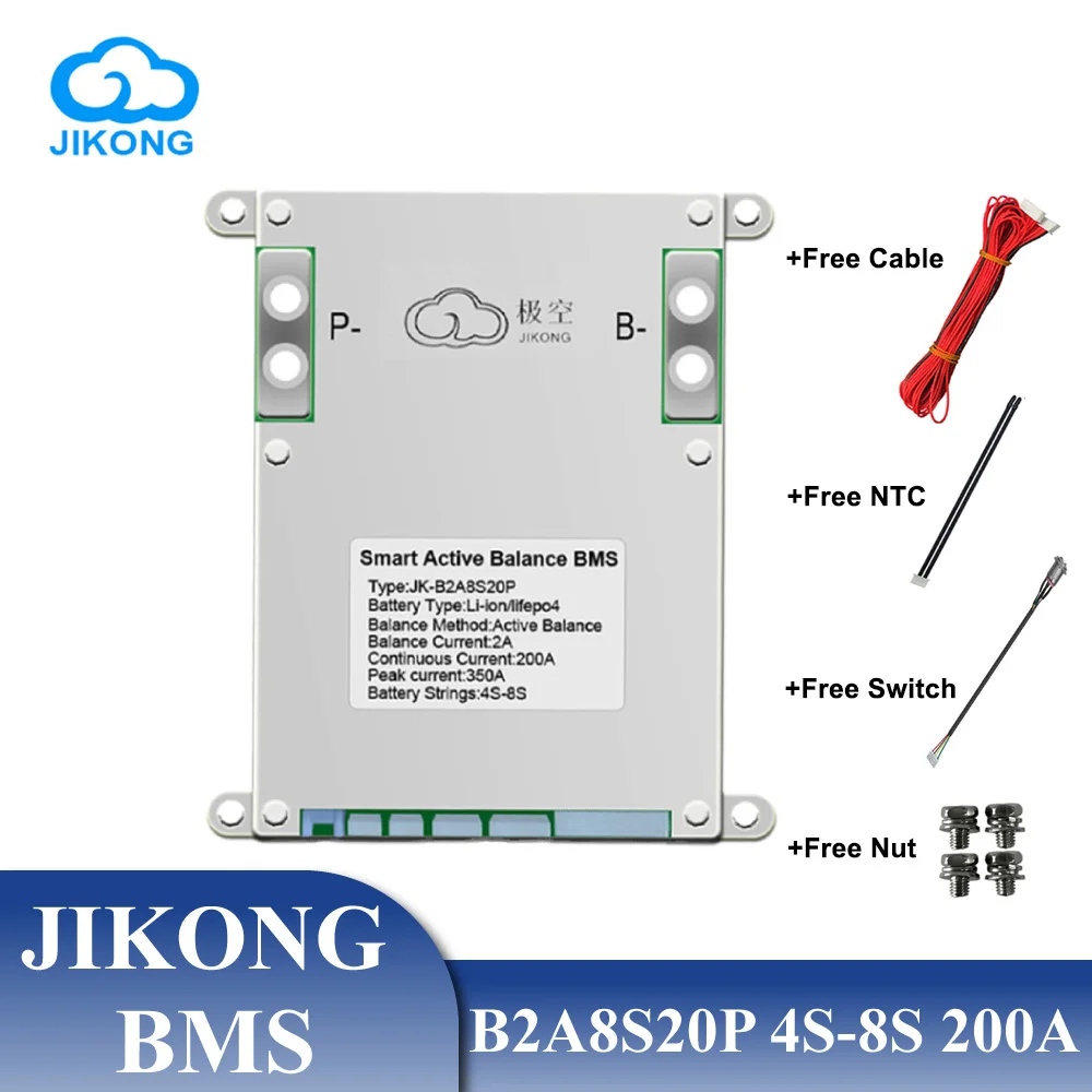 JIKONG-BMS-JK-B2A8S20P-Smart-2A-Active-Balance-4S-5S-6S-7S-8S-200A-12V ...