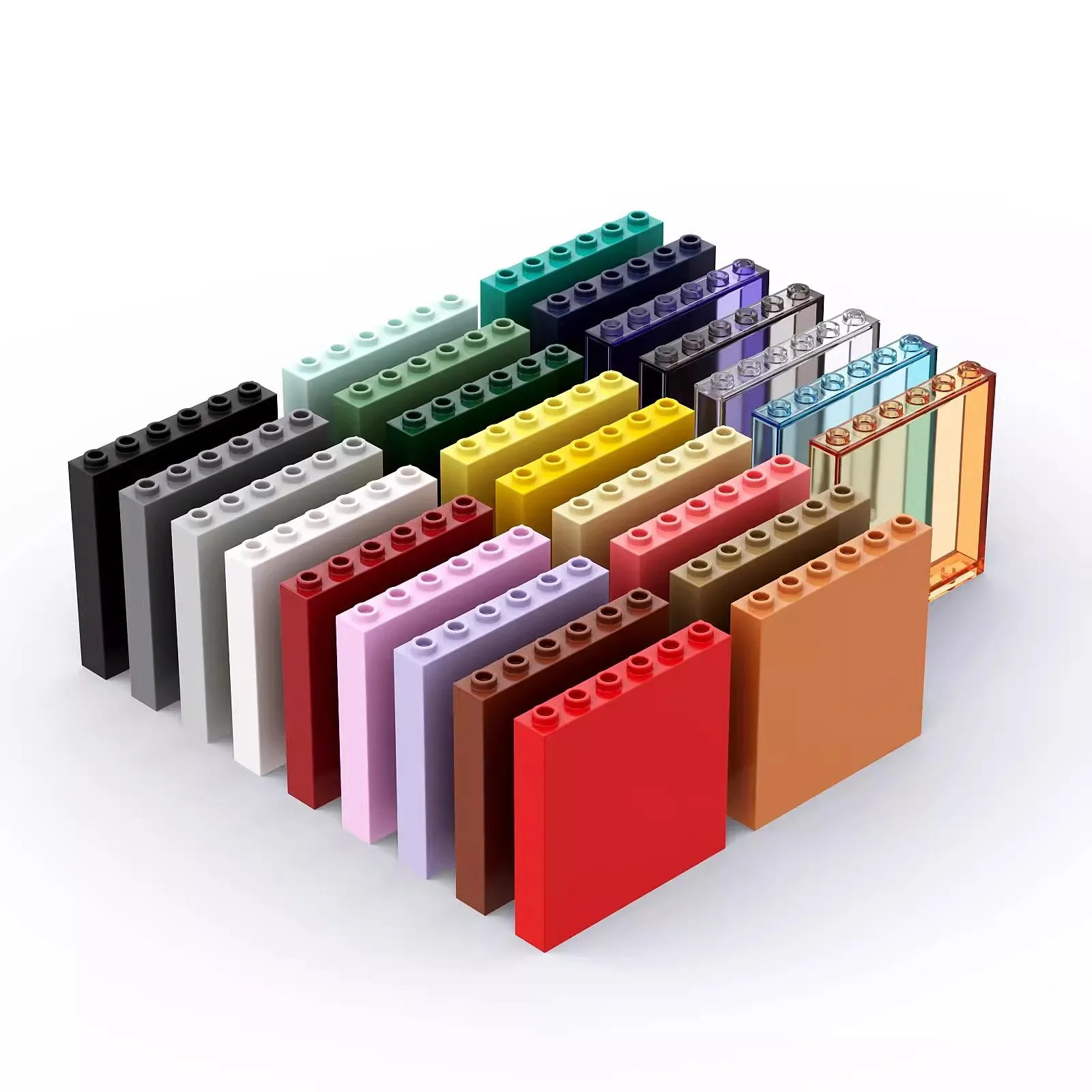100pcs MOC Brick 59349 Panel 1x6x5 Window DIY Enlighten Building Block ...