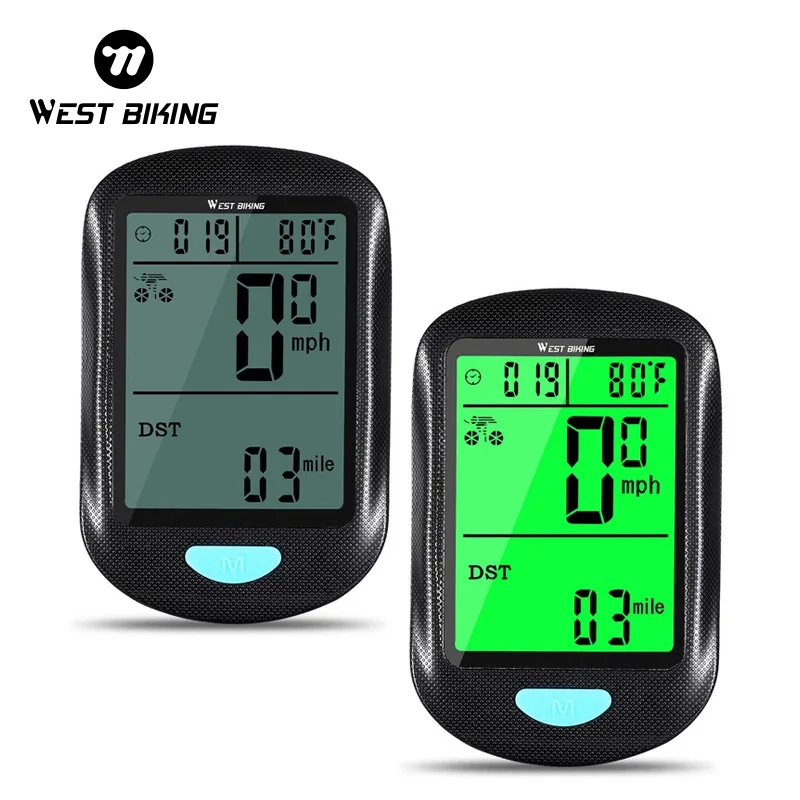 WEST-BIKING-Wireless-Bicycle-Computer-LED-Backlight-Cycling-Odometer ...