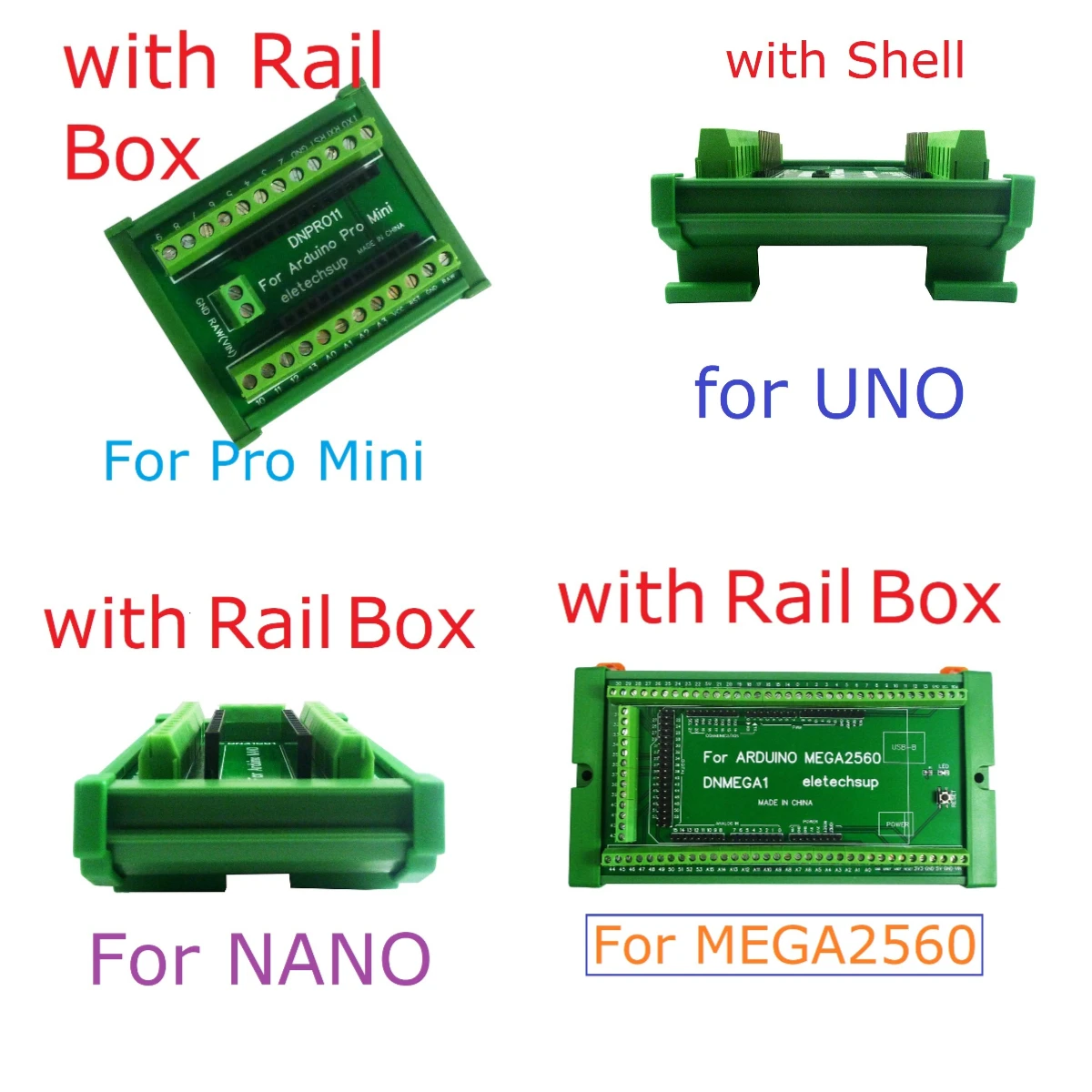 Terminal Block Adapter For Arduino GIGA R1 WiFi - DIN Rail GPIO ...