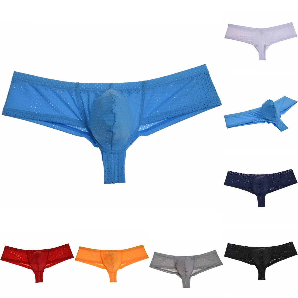 New Arrival Pure Color Breathable Mini Sexy Boxers Men's Underwear ...