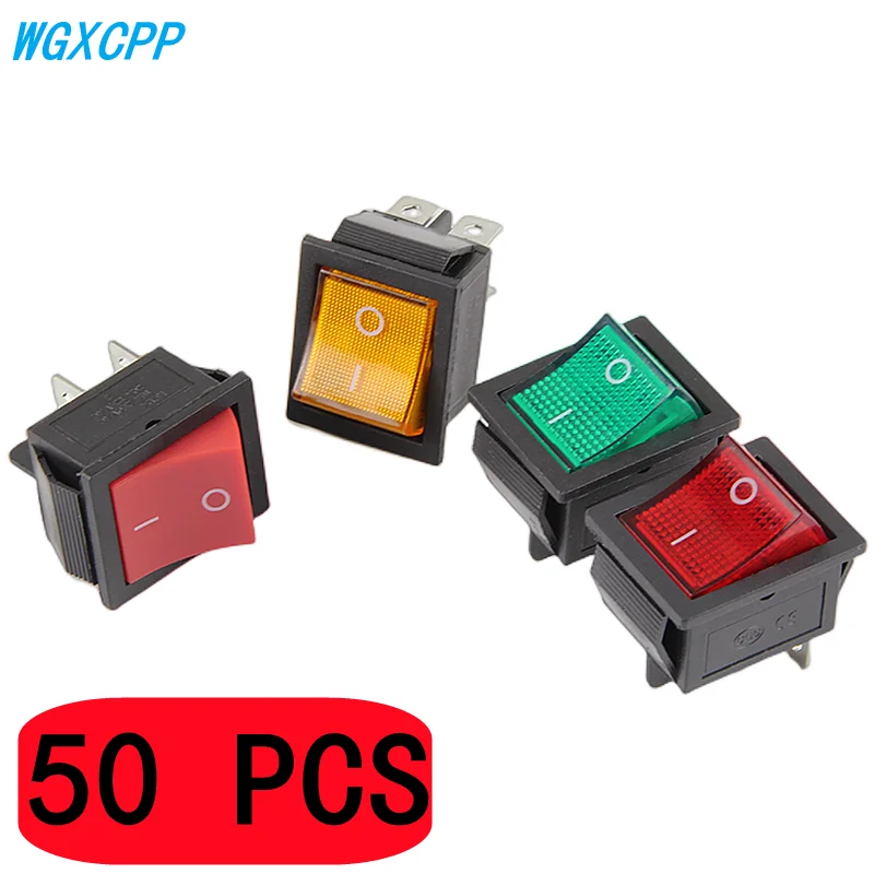 50 PCS,KCD4,Rocker Switch Power Switch,2/3 Position,4/6 Pins Electrical ...