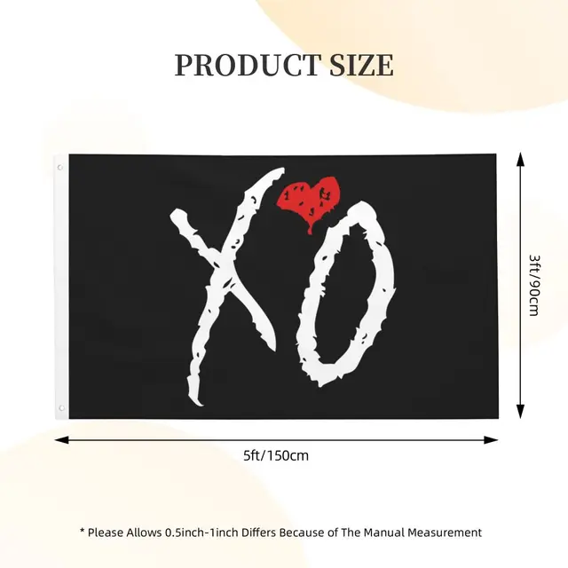 Xo Logo NEW Xo Tattoo The Weeknd Double Sided Banner Breeze Flag