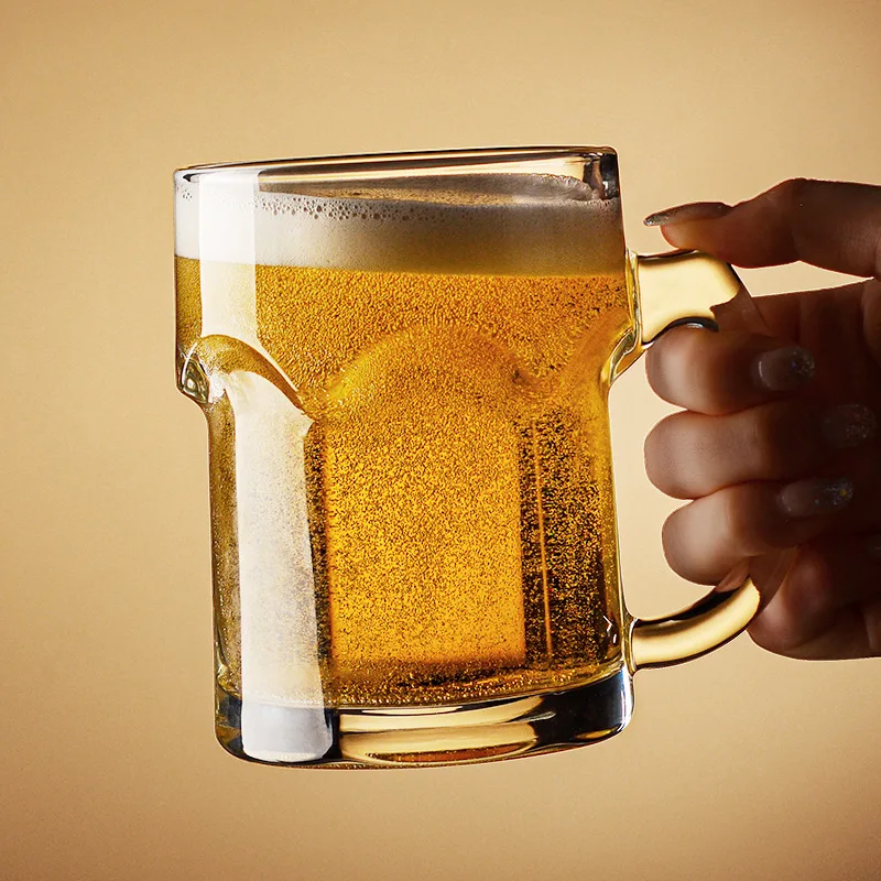 500ml-Thickened-Glass-Ribbon-Beer-Cup-Creative-Cool-Large-Summer-Draft ...