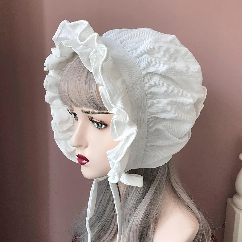 Maid-Bonnet-Hat-Lolita-Girl-Cosplay-Costume-Accessories-Retro ...