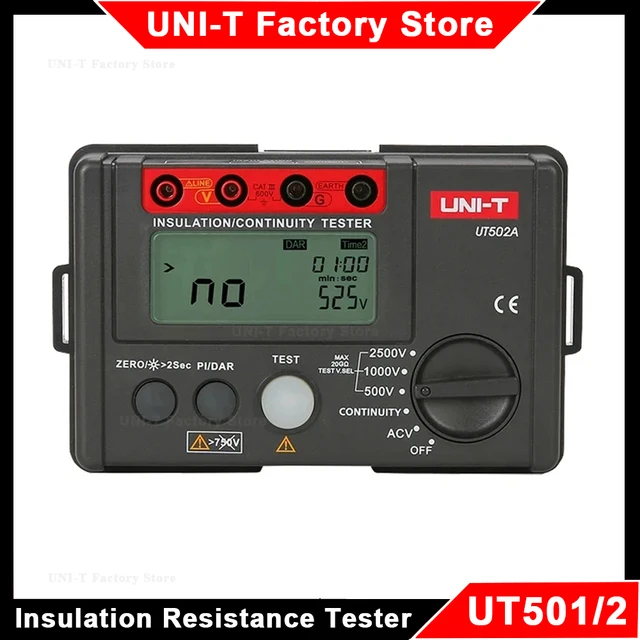 UNI-T Insulation Resistance Tester UT501 UT502 Digital Voltmeter ...