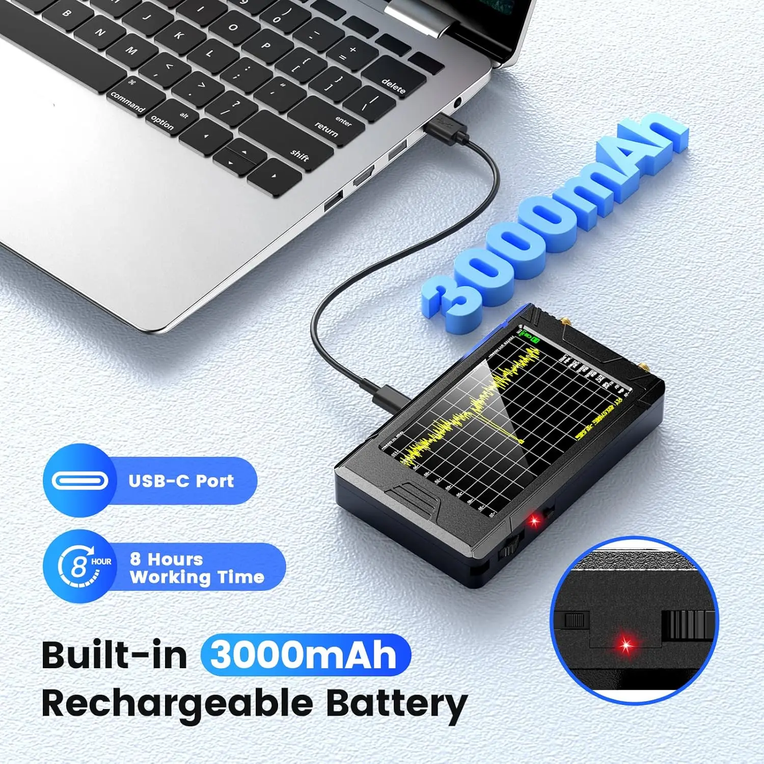 SeeSii TinySA Ultra Spectrum Analyzer 4.0" 100kHz to 5.3GHz Tiny Freq ...