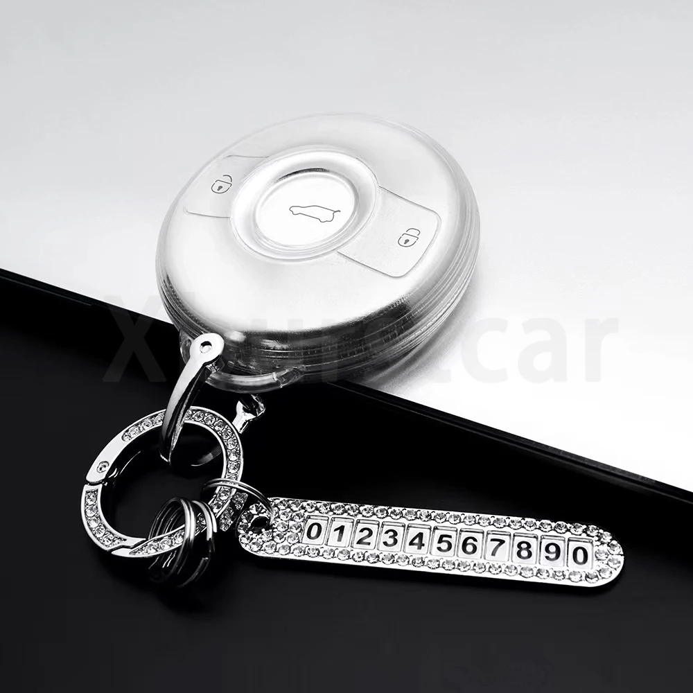 Transparent TPU Car Key Cover Case For Mercedes Benz SMART Fortwo 1 ...