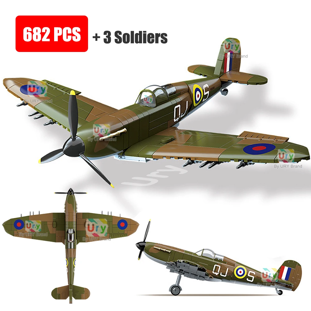 WW2-Military-Army-Aviation-Plane-British-Jet-Spitfire-Fighter-F-MK-la ...