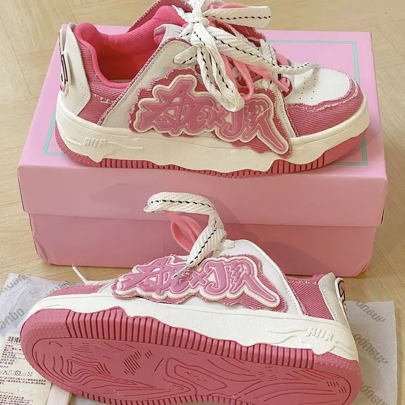 Autumn-Japanese-Lolita-Kawaii-Pink-Casual-Platform-Sports-Shoes-Women ...