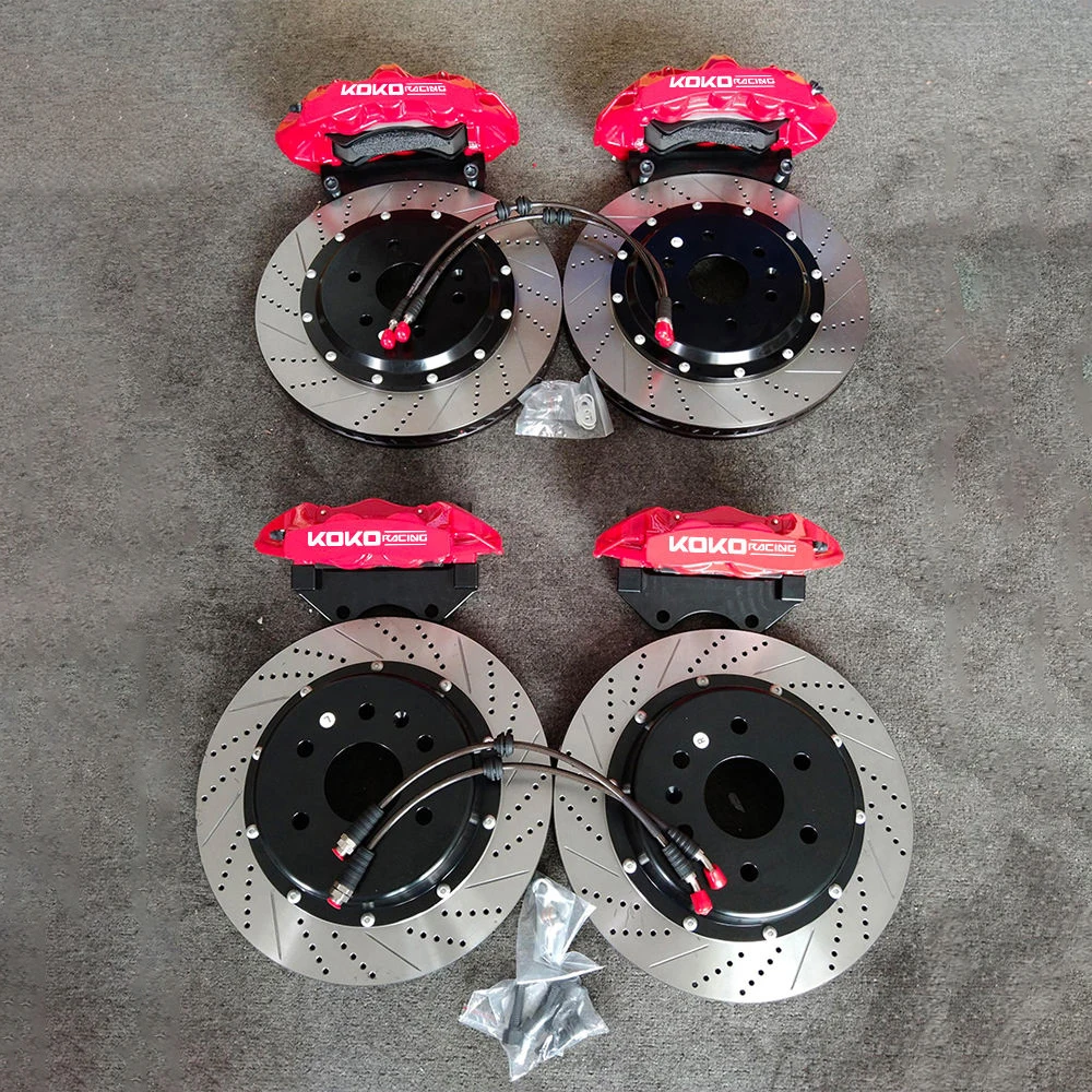 Large-Brake-Kit-Candy-Red-Color-Front-GT6-with-Drilled-Disc-Caliper ...