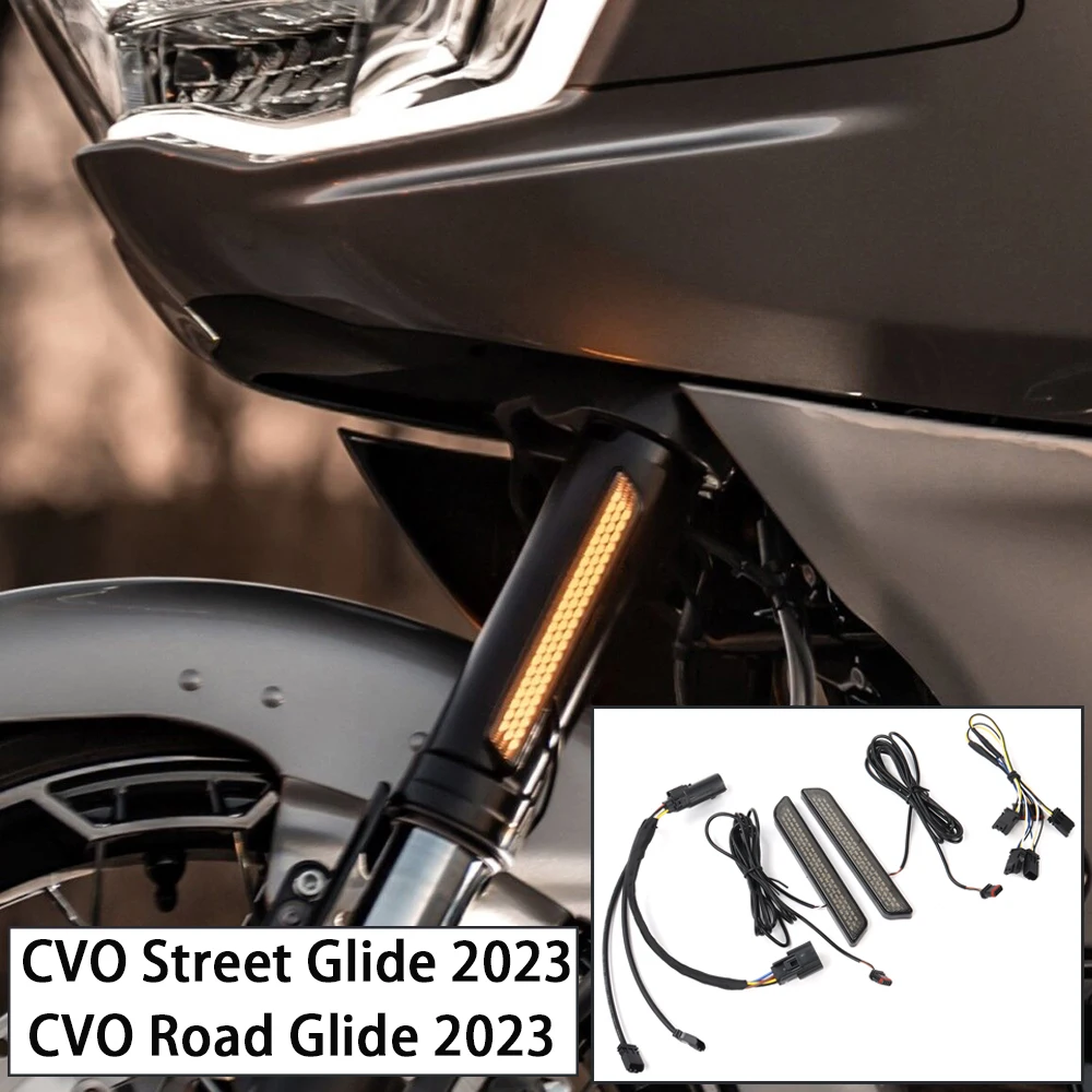 NEW-Motorcycle-LED-RUN-TURN-AUXILIARY-LED-FORK-LIGHTZ-FOR-Touring-CVO ...